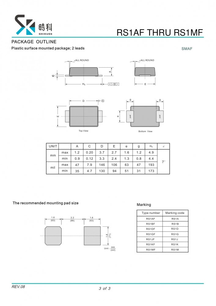 RS1GF datasheet page 3