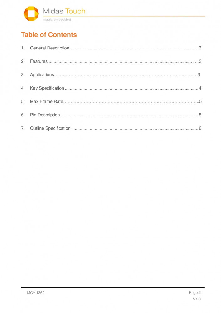 MCY-1360 datasheet page 3