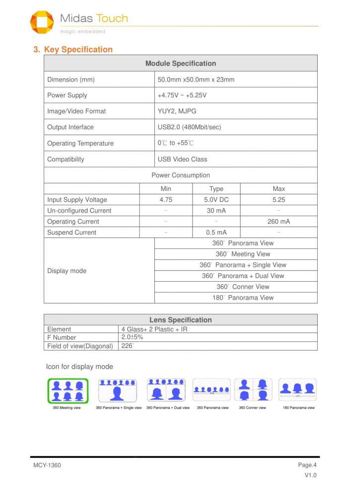 MCY-1360 datasheet page 5