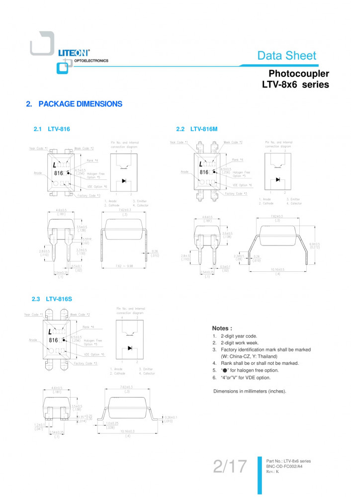 LTV-816-D datasheet page 3