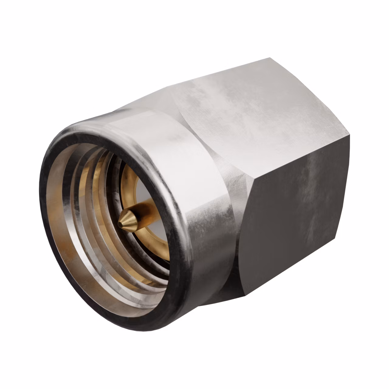 SMA Plug Termination, Brass Body, Nickel (Ni) Plated, 80 Pieces Per Tray, 50 Ohms for sale