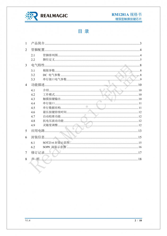 RM1281A datasheet page 2