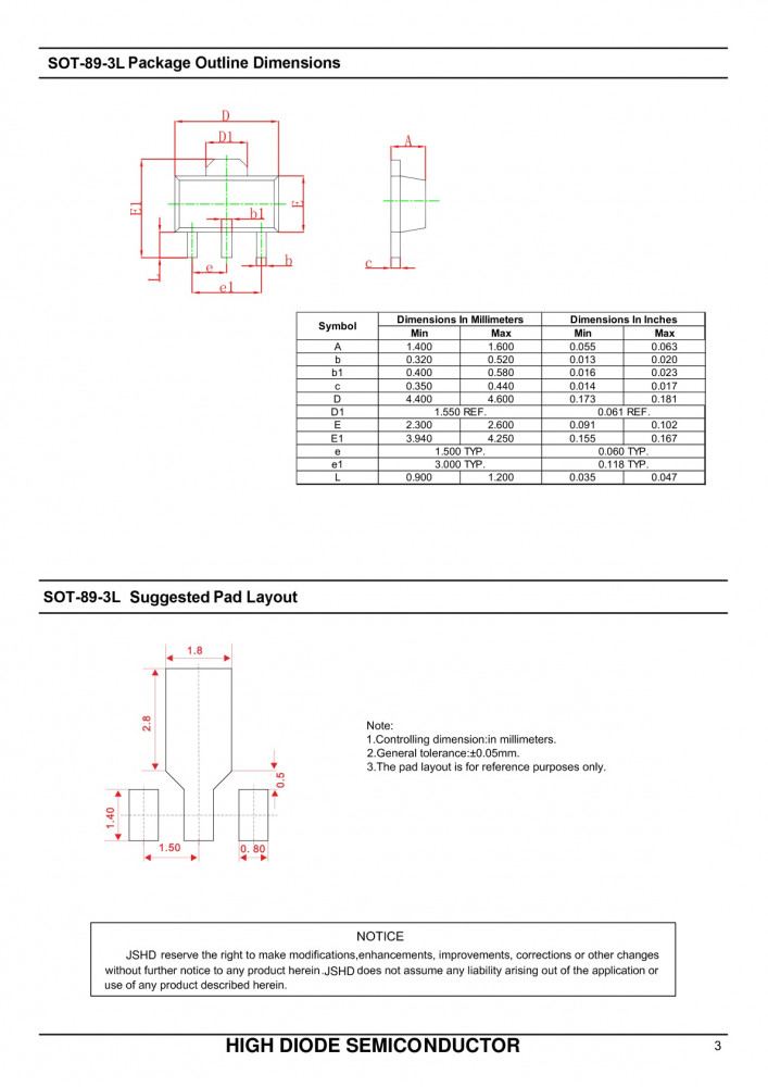 PXT8550 datasheet page 3