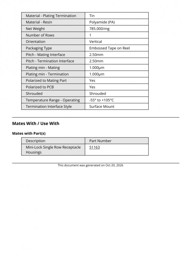 MOLEX 2159310270 technical document page 3