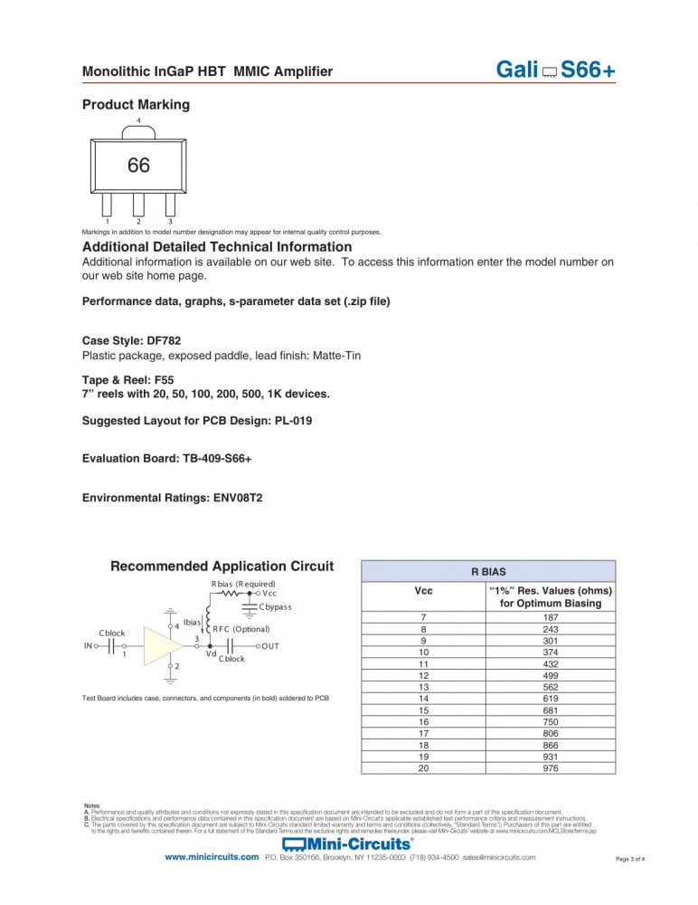GALI-S66+ datasheet page 3