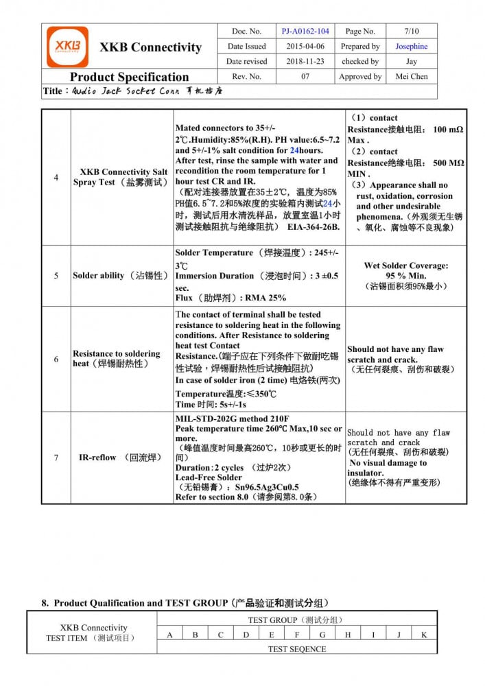 PJ-306B specification page 7