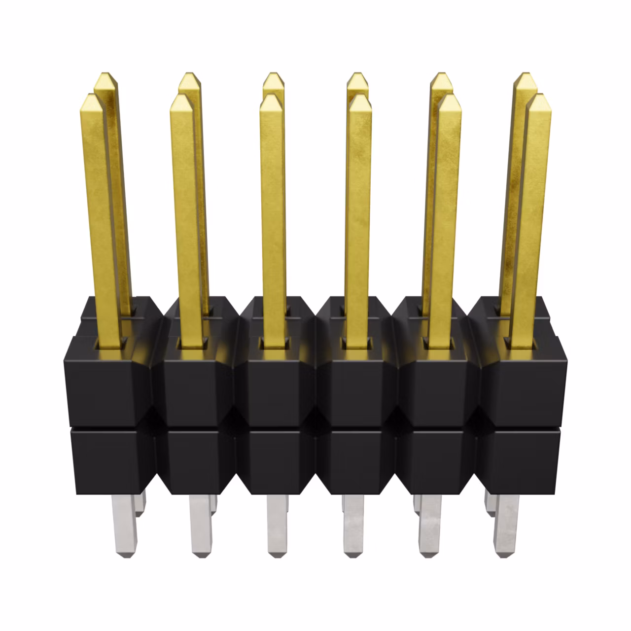 C-Grid Header, Through Hole, Dual Row Dual Body, Vertical, 12 Circuits, 0.38µm Gold (Au) Plating, 4.75mm Stacking Height, Tray Packaging, Lead-Free for sale