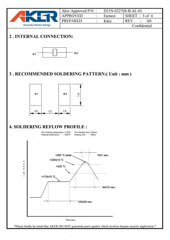 AKER D31N-032768-B-AL-01 dimensions page