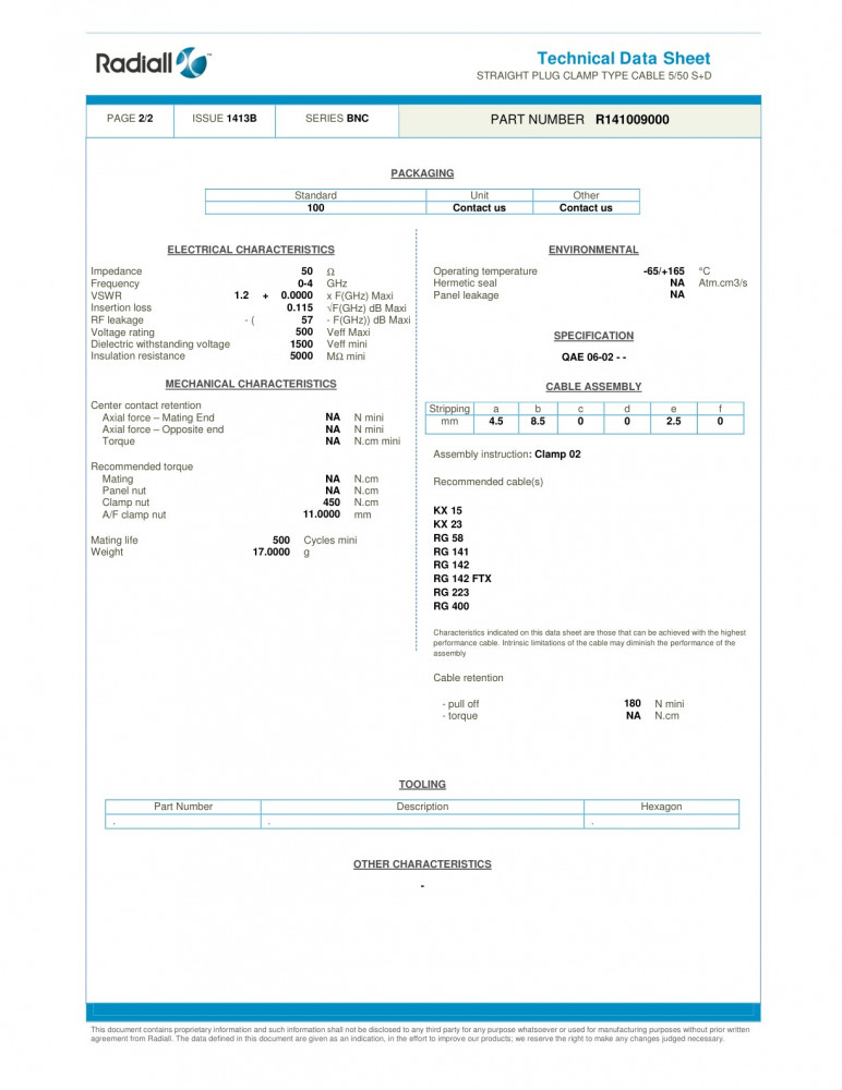Radiall R141009000 datasheet page 2