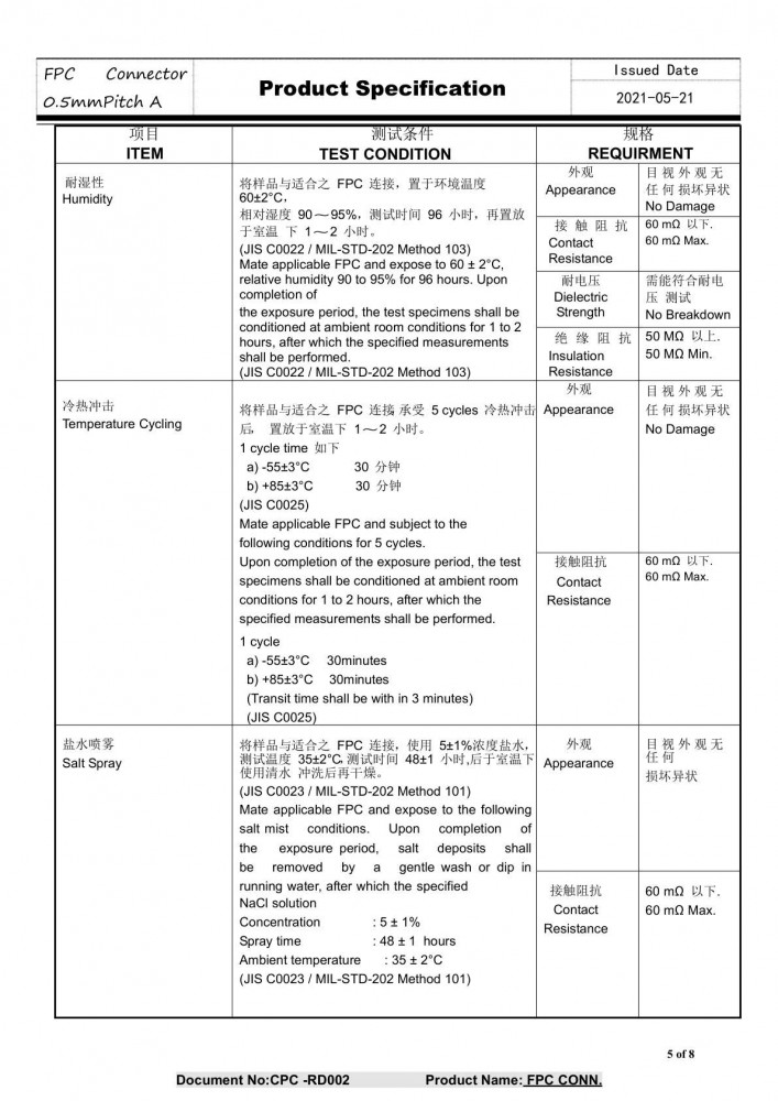 Ckmtw F-FPC0M06P-G310 technical document page 8