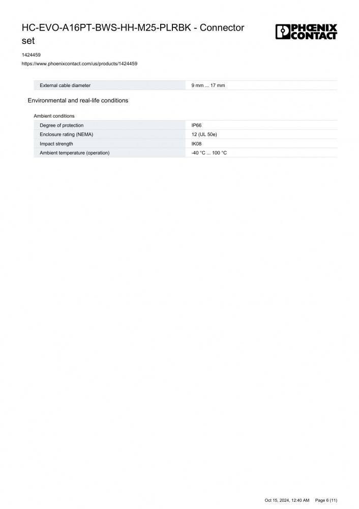 Phoenix Contact 1424459 technical document page 6