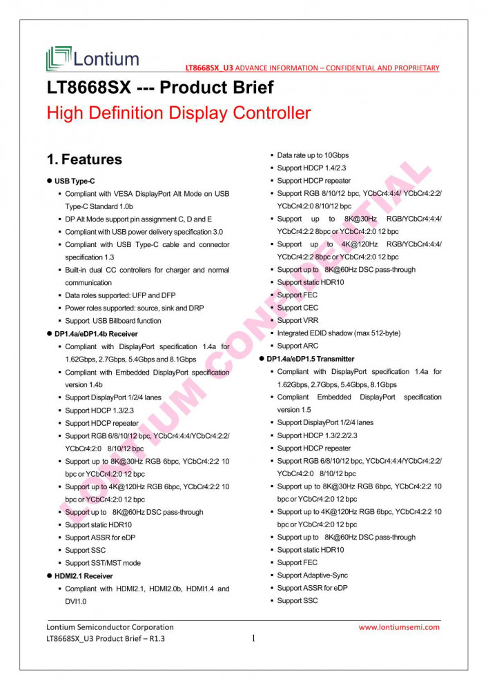 LT8668SX document preview, page 1
