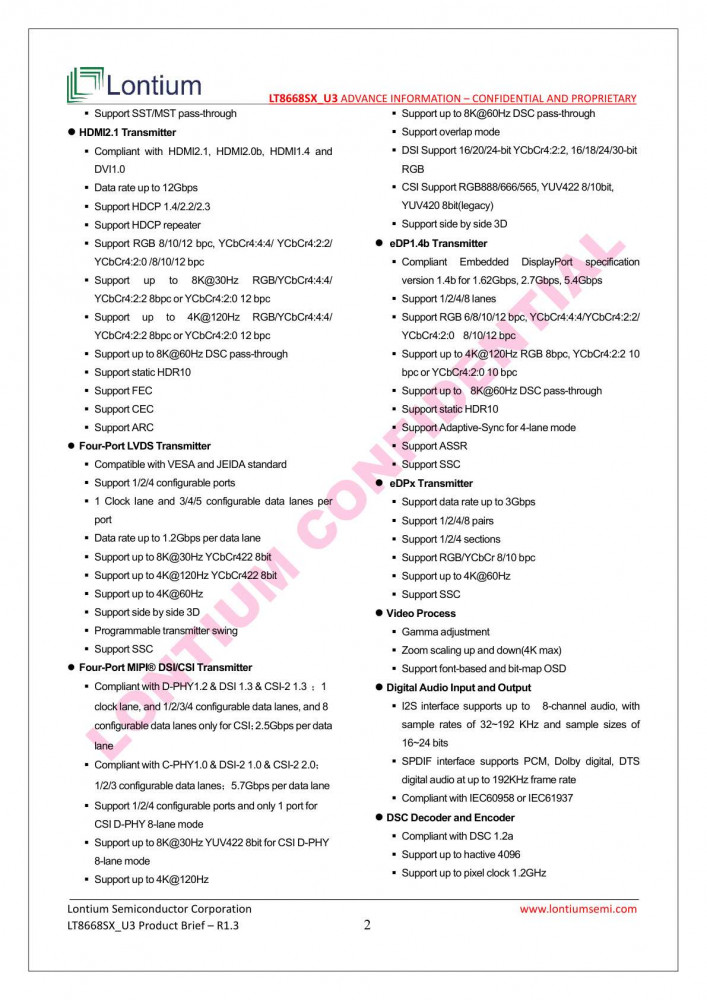 LT8668SX document preview, page 2