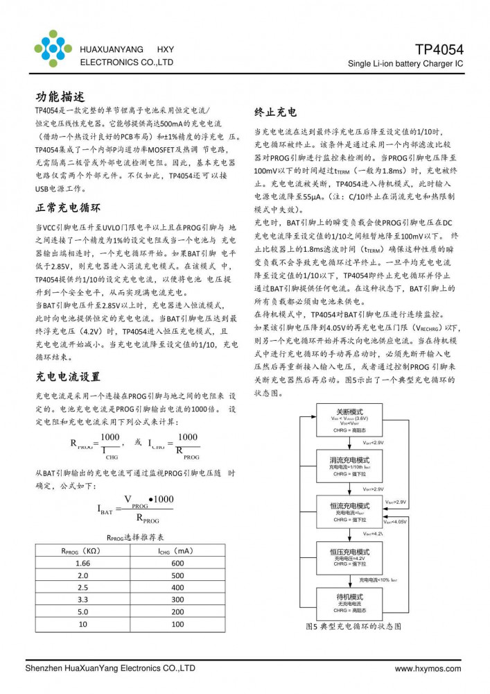 TP4054 datasheet page 9