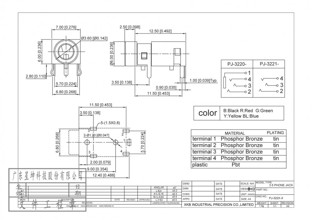 PJ-3220-Y technical document image