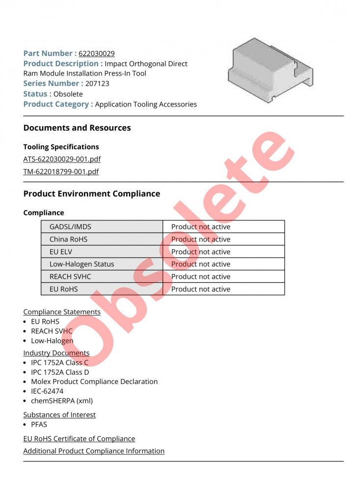 622030029 tooling document page 1