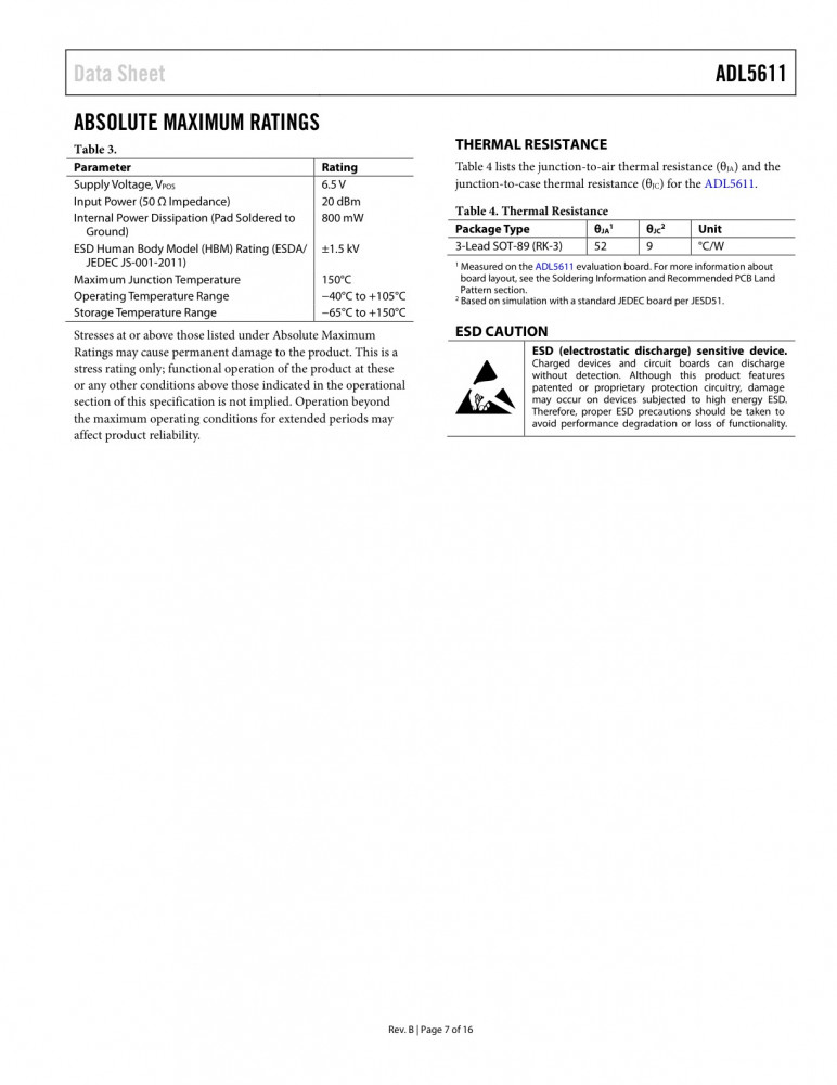 ADL5611 datasheet page 7