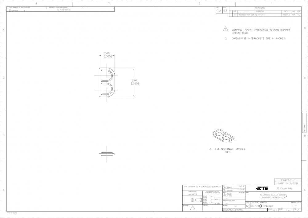 TE Connectivity 794269 drawing preview