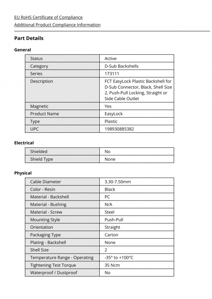 MOLEX 1731110949 product drawing preview, page 2