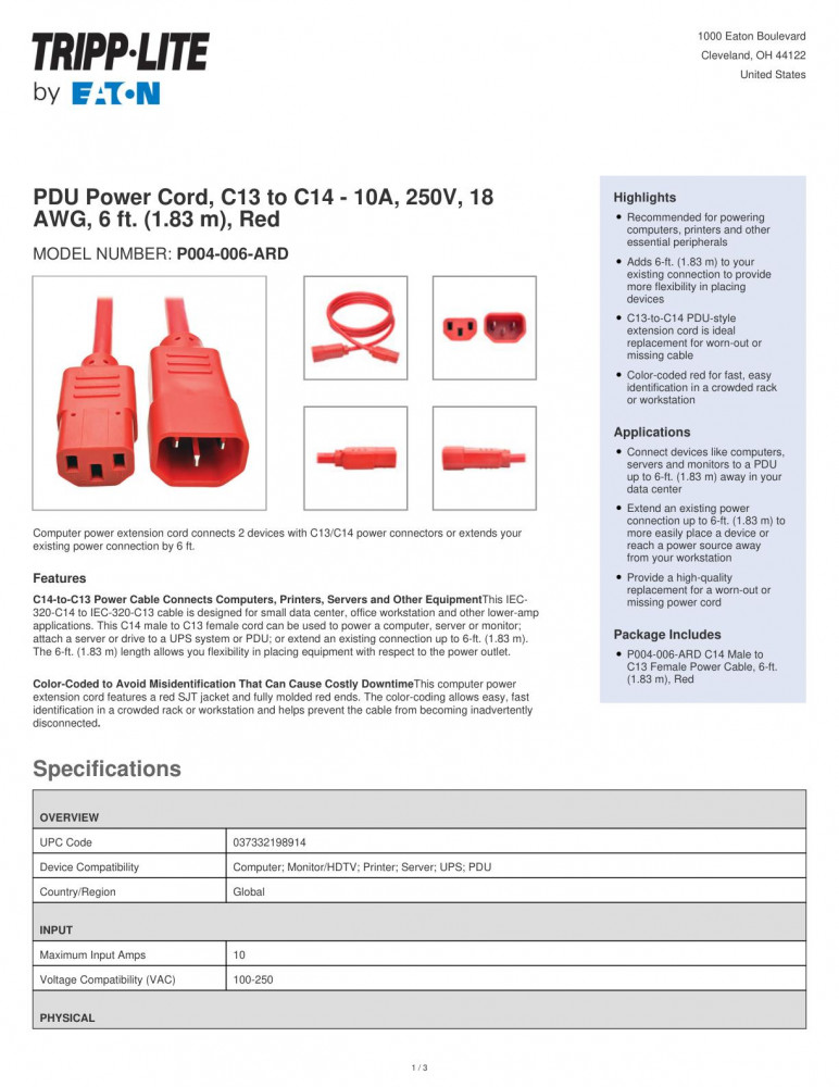 P004-006-ARD technical document page 1