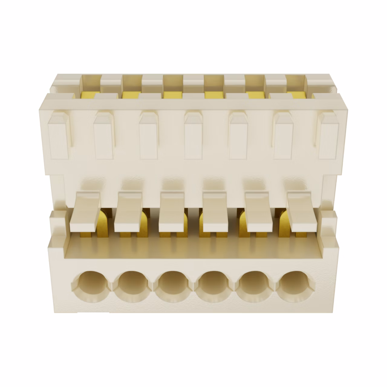 Appli-Mate RAST 2.5 Connector, 2.50mm Pitch, Female, 6 Circuits, Open Endwalls, Gold Plating for sale