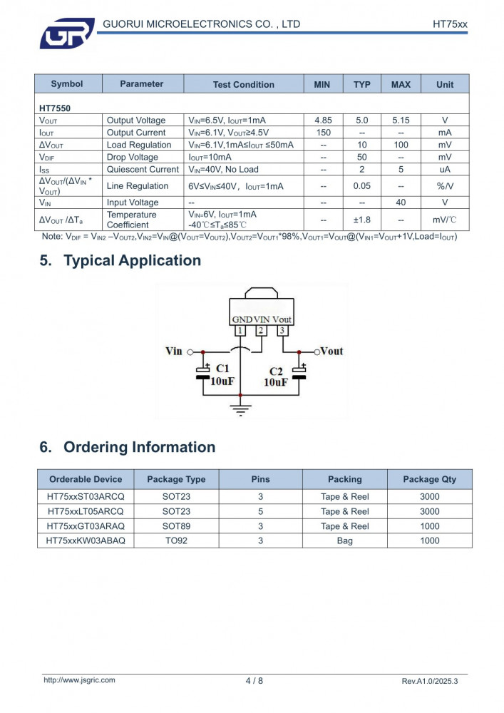 HT75xx datasheet page 4