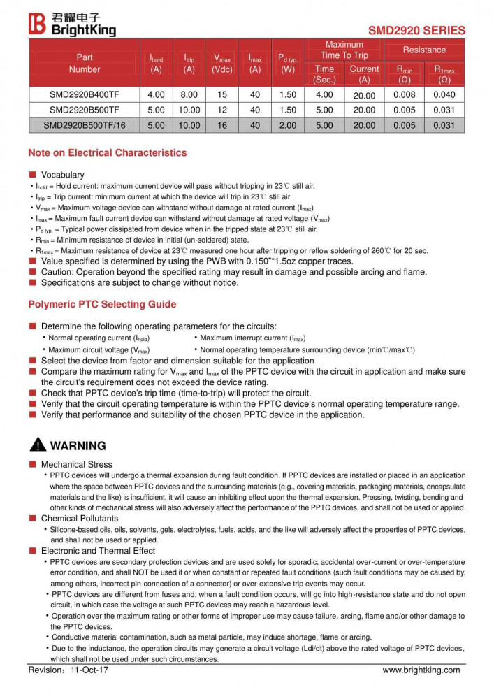 SMD2920B185TF datasheet page 2