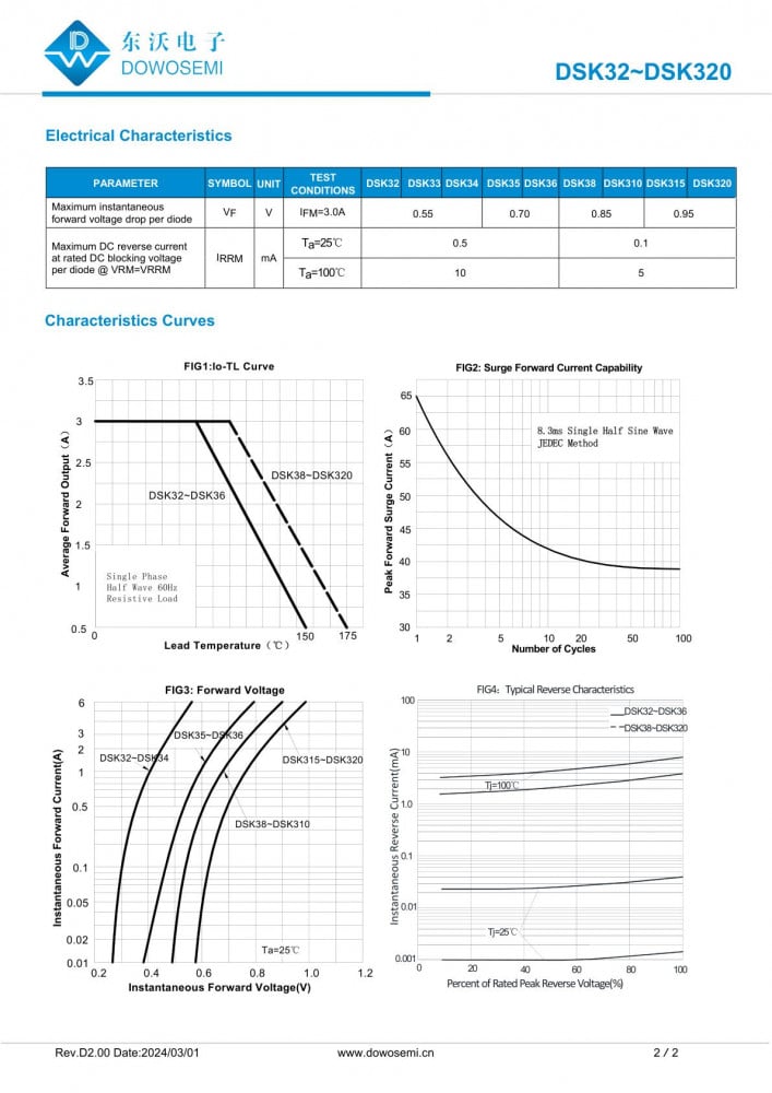 DOWO DSK36 datasheet page 2