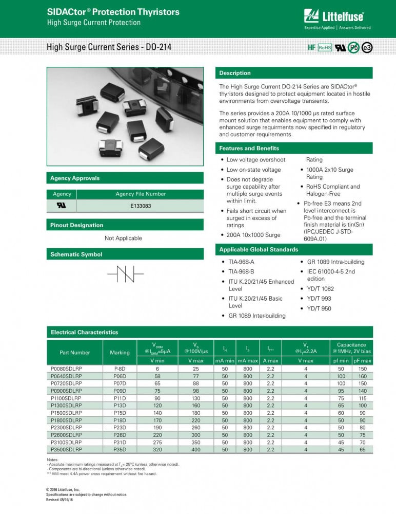 P1500SDLRP datasheet page 1