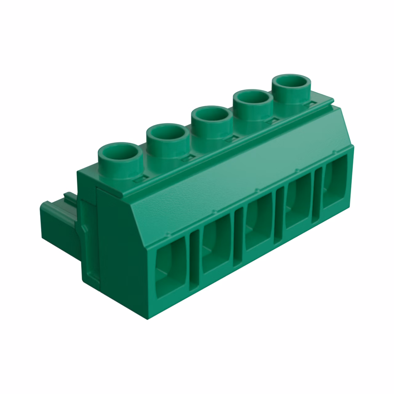 3.50mm Pitch Eurostyle 55° Wire Entry Fixed Mount PCB Terminal Block, 10 Circuits