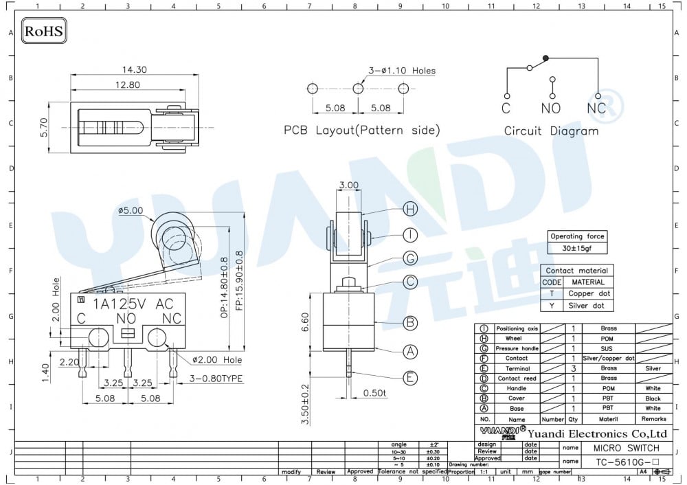 TC-5610G-T product document page