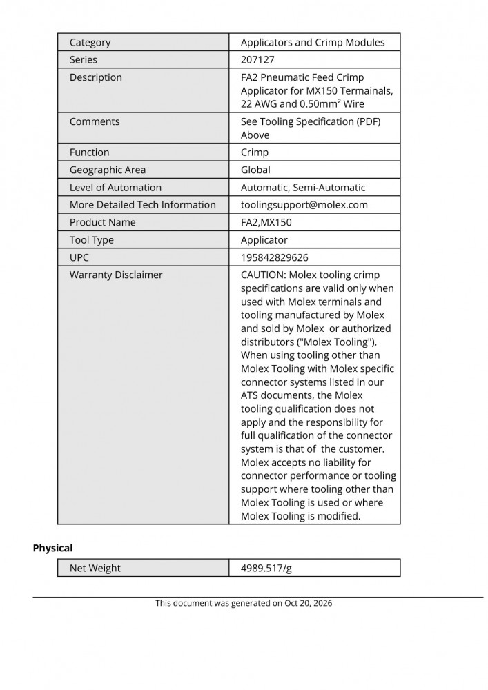 Product document page 2 for MOLEX 2157860110