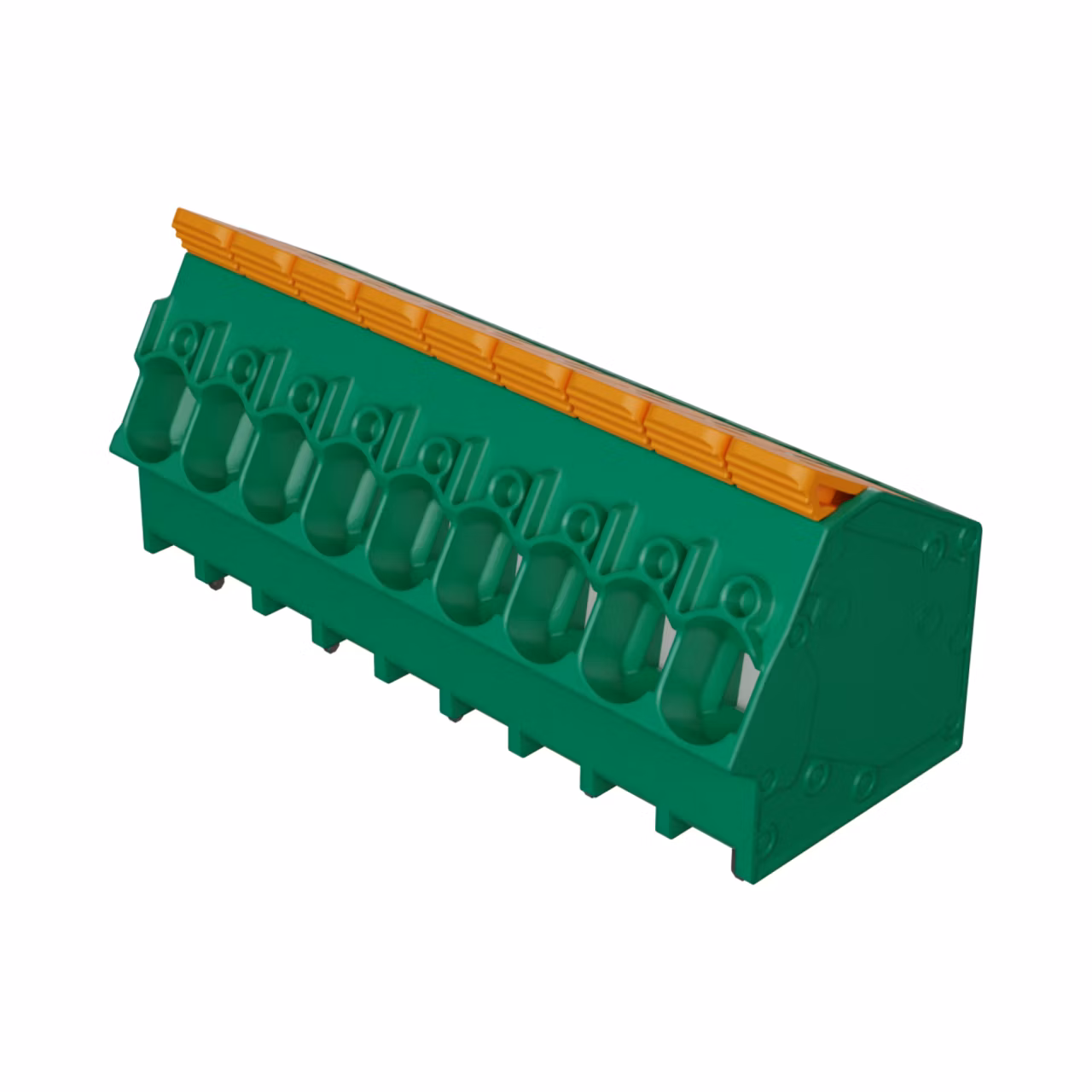 7.50mm Pitch Lever Activated Fixed Mount PCB Terminal Block, 35° Wire Entry, Left Front Terminal, 9 Circuits for sale