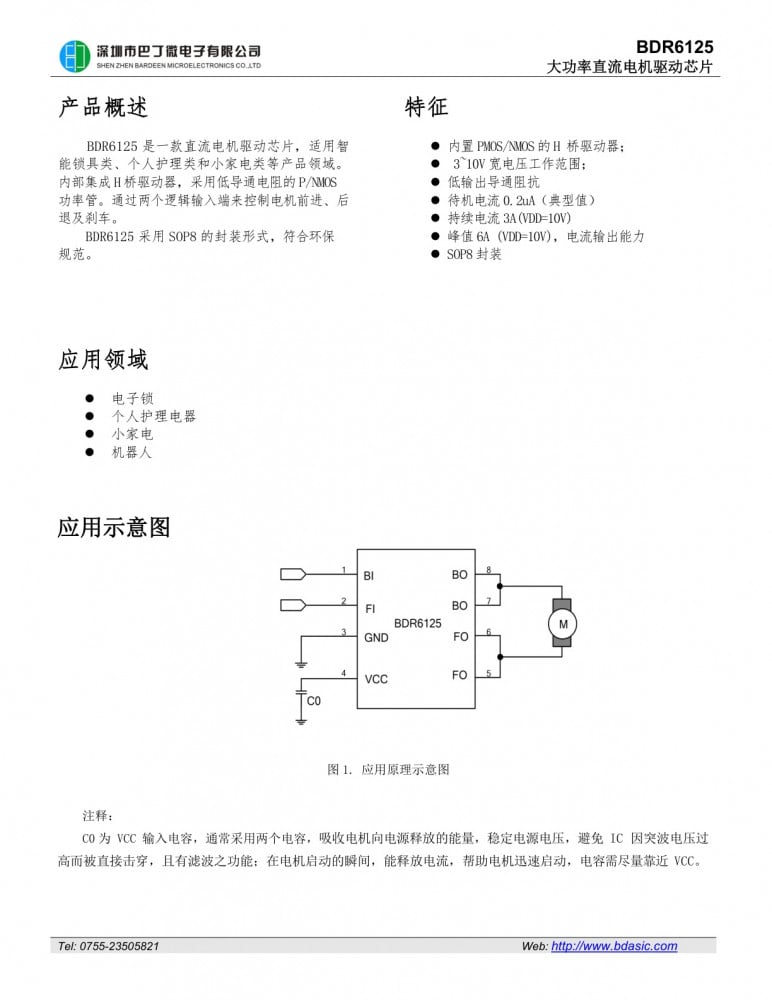 BDR6125 datasheet page 1