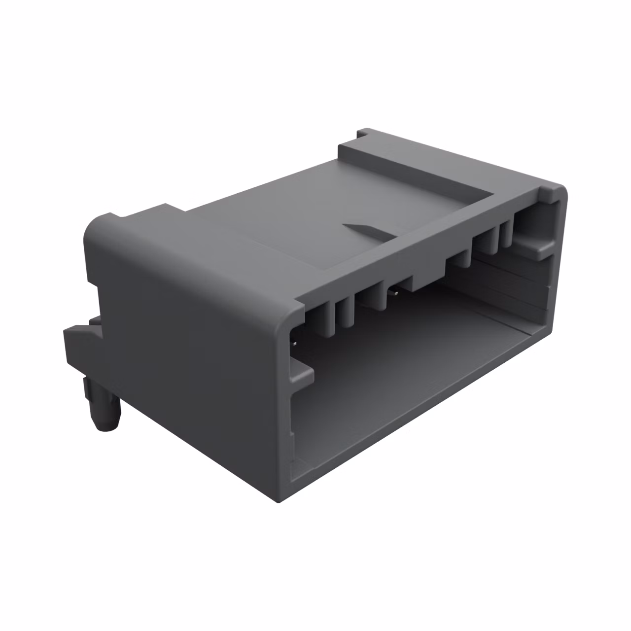Mini50 Unsealed Right-Angle Header, UL 94 HB, Single Row, 8 Circuit, Polarization Option B, Gray, Tube for sale