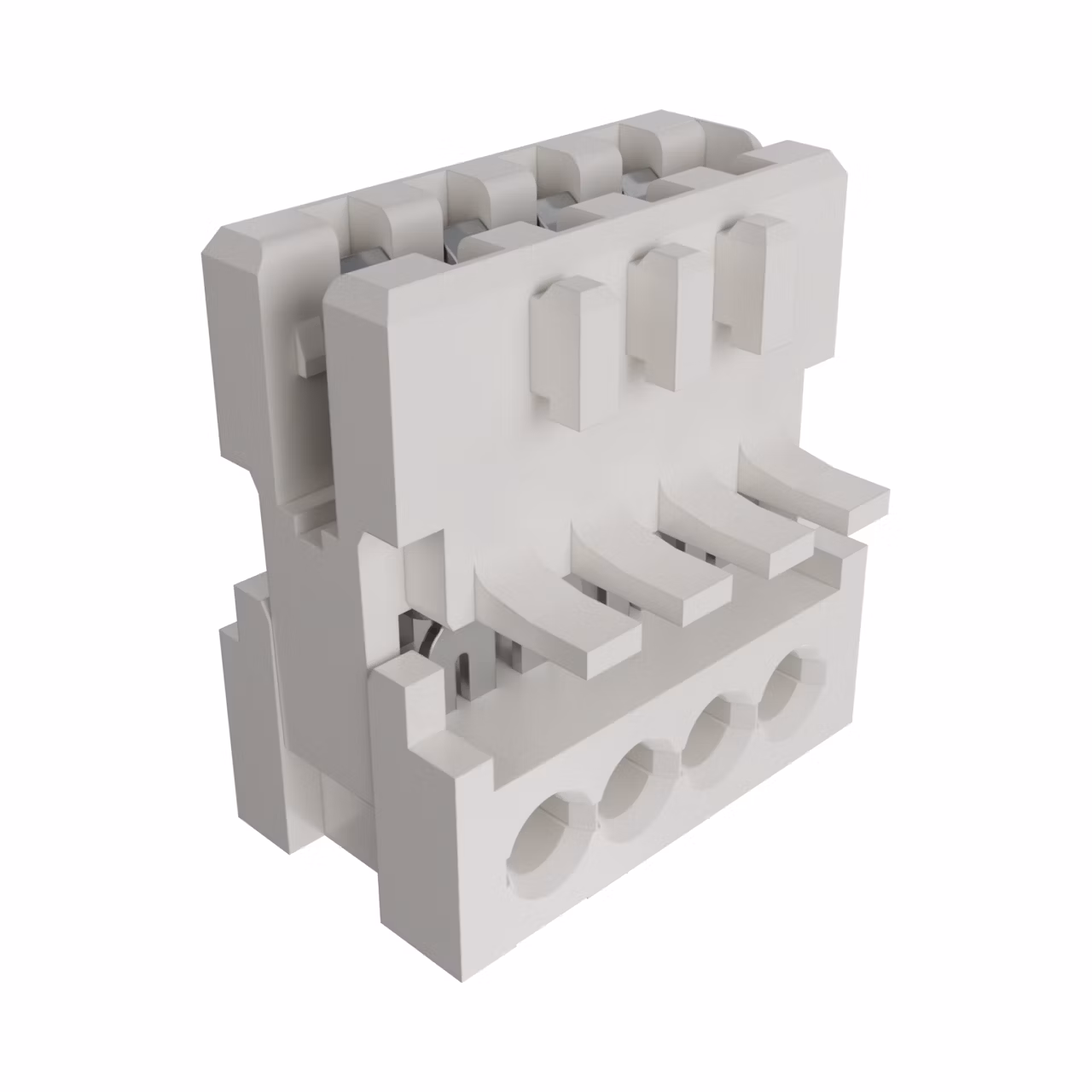 Appli-Mate RAST 2.5 IDT Housing, 2.50mm Pitch, Female, 14 Circuits, Beaded Terminal, Position Keys A & O Removed, Slotted Endwalls, Polarizing Rib Between Circuits 2 & 3