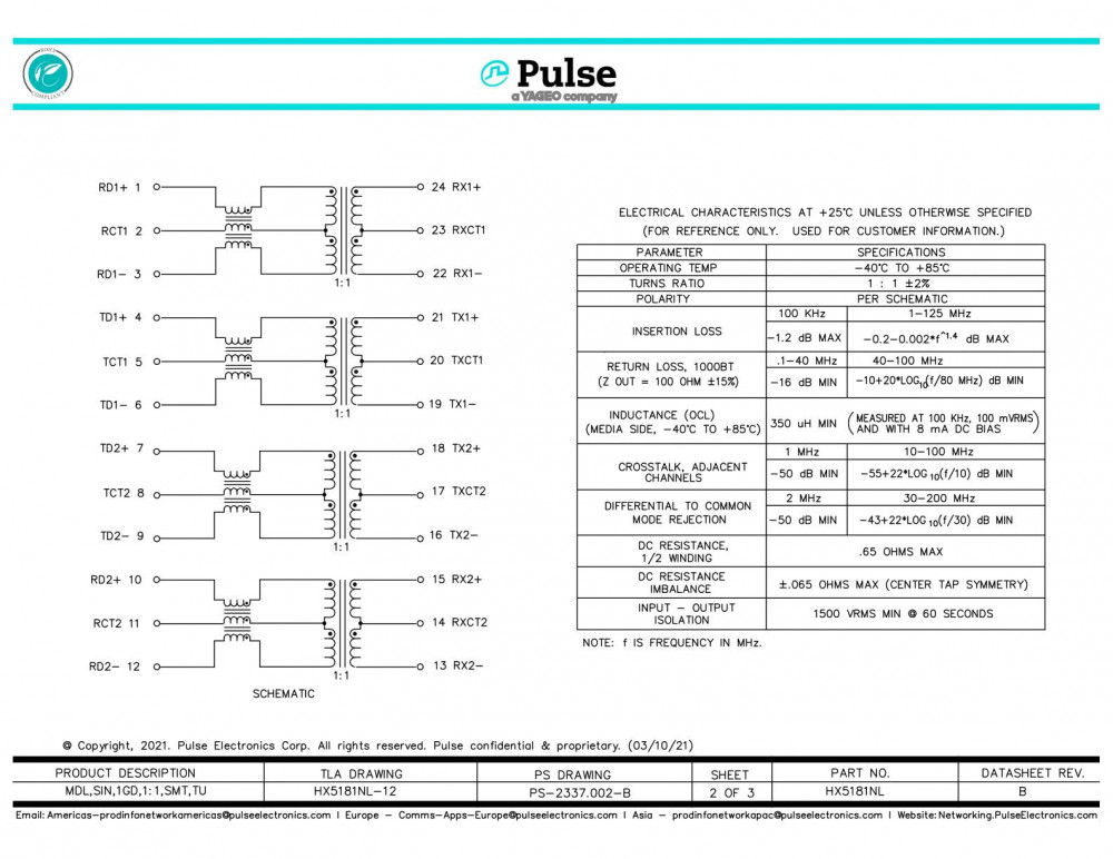 HX5181NL datasheet page 2