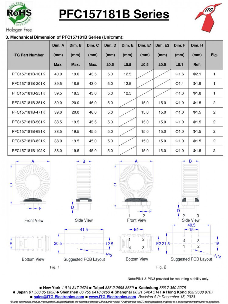 PFC157181B technical document page 2