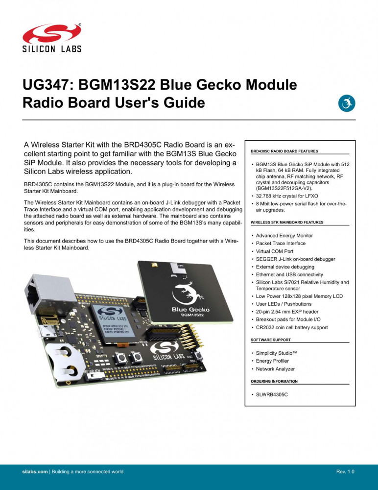 SLWRB4305C technical document page 1