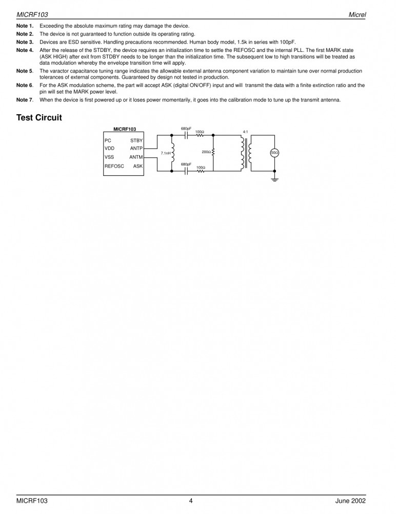 MICRF103 datasheet page 4