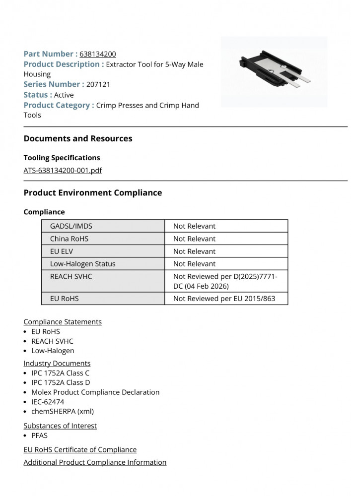 Tooling document image, page 1