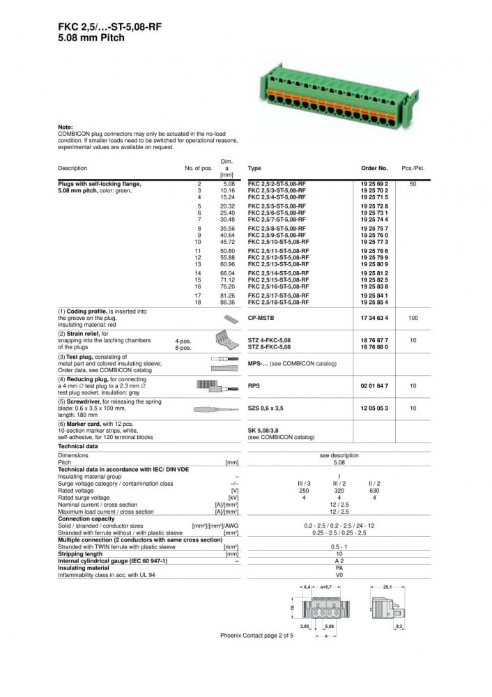 Phoenix Contact 1925692 technical document page 2