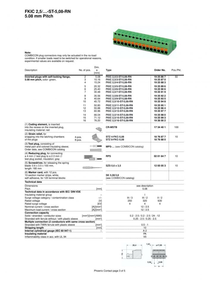 Phoenix Contact 1925692 technical document page 3