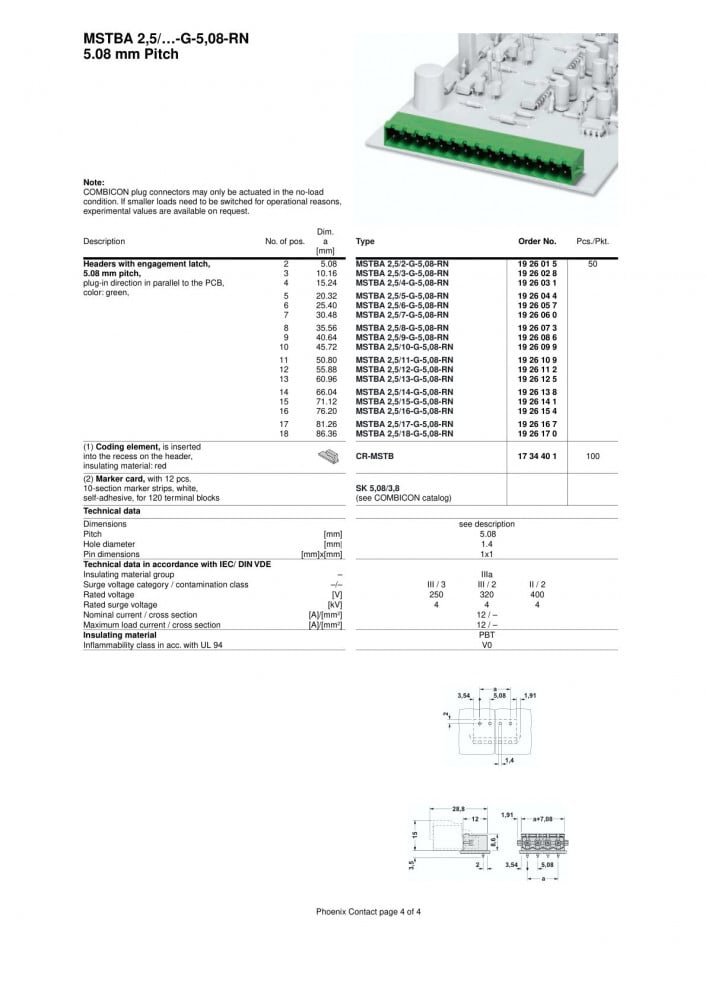 Phoenix Contact 1925692 technical document page 4
