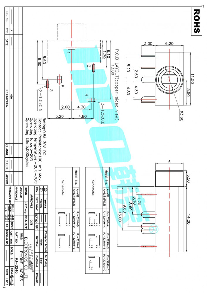 PJ-3240-5A technical document preview