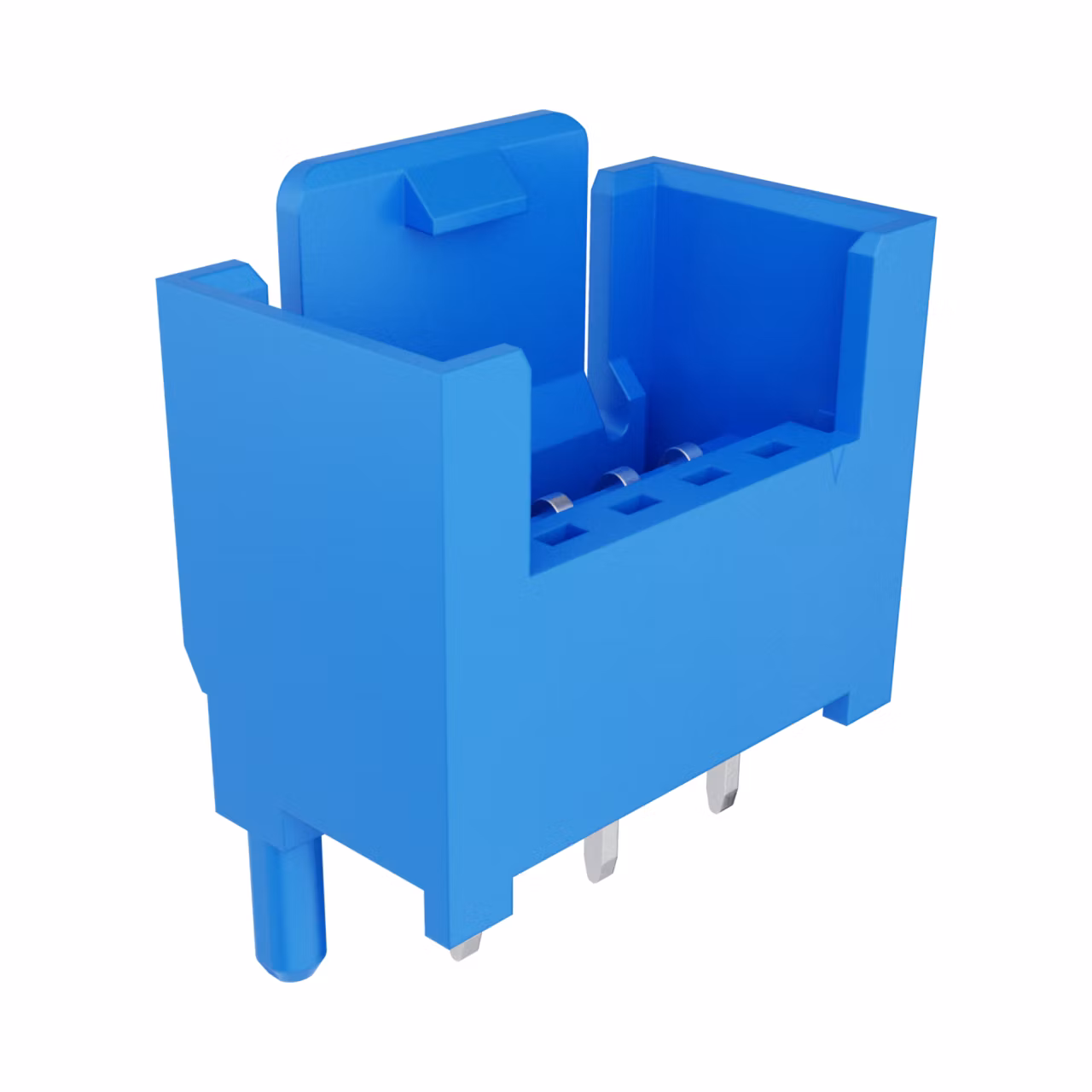 Appli-Mate RAST 2.5 Header, Vertical, 5 Circuits, Tin (Sn) Plating, Glow-Wire Capable, Positioning Keys B, C, D and E Blocked, with Latch, Blue for sale