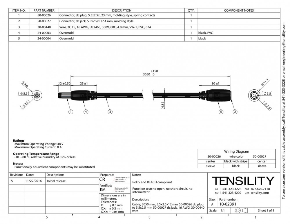 Tensility International 10-02391 product drawing