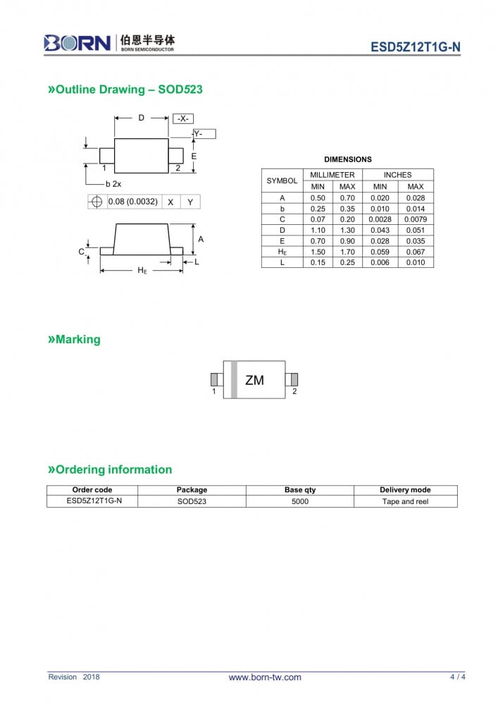 ESD5Z12T1G-N datasheet page 4