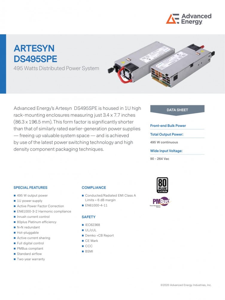 DS495SPE-3-001 datasheet page 1