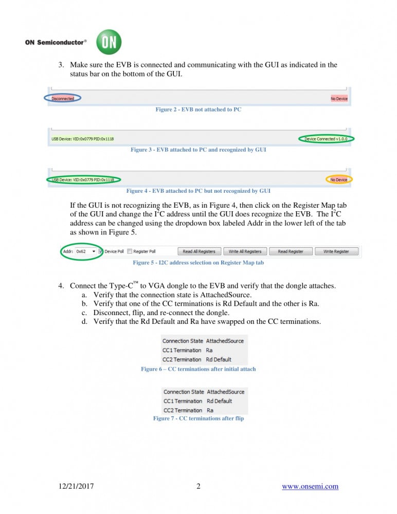 FUSB303 evaluation board test procedure page 2